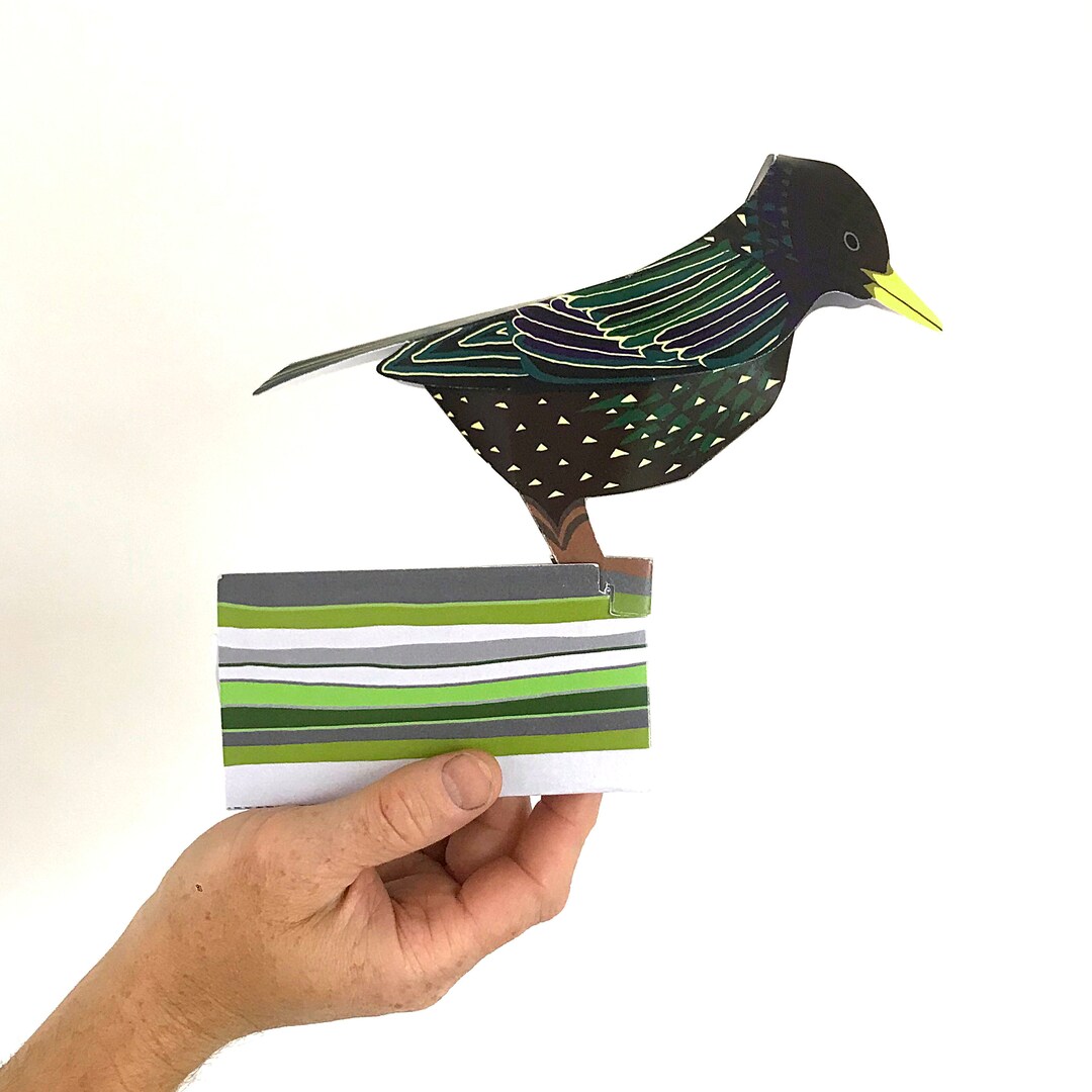 Starling Card, Paper Art, Starling Decoration, Starling Gift - Etsy UK