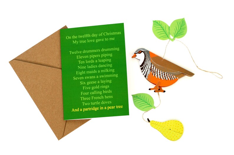 A Partridge in a Pear Tree Card Christmas Gift Partridge - Etsy UK