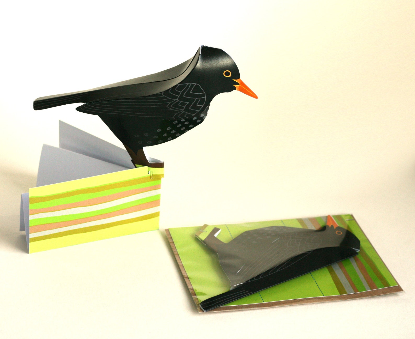 Blackbird Pop up Paper Bird Greeting Card, Sculpture Gift - Etsy UK