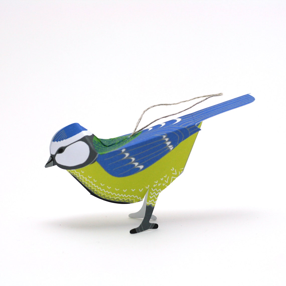 Blue Tit Card 3D Pop-up bird card paper bird decoration | Etsy