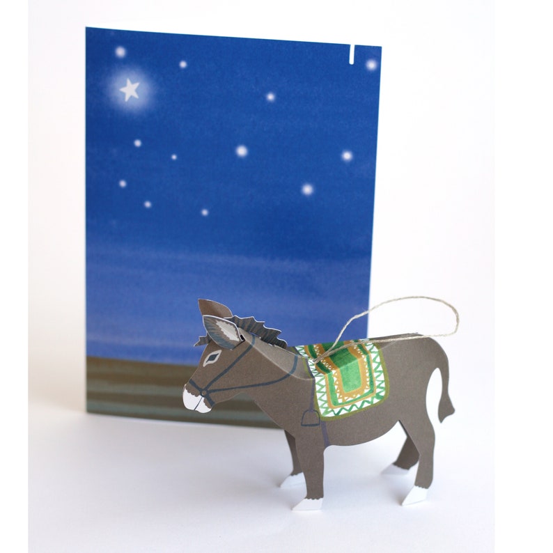 Donkey Card Pop up Donkey Card Donkey Paper Decoration - Etsy