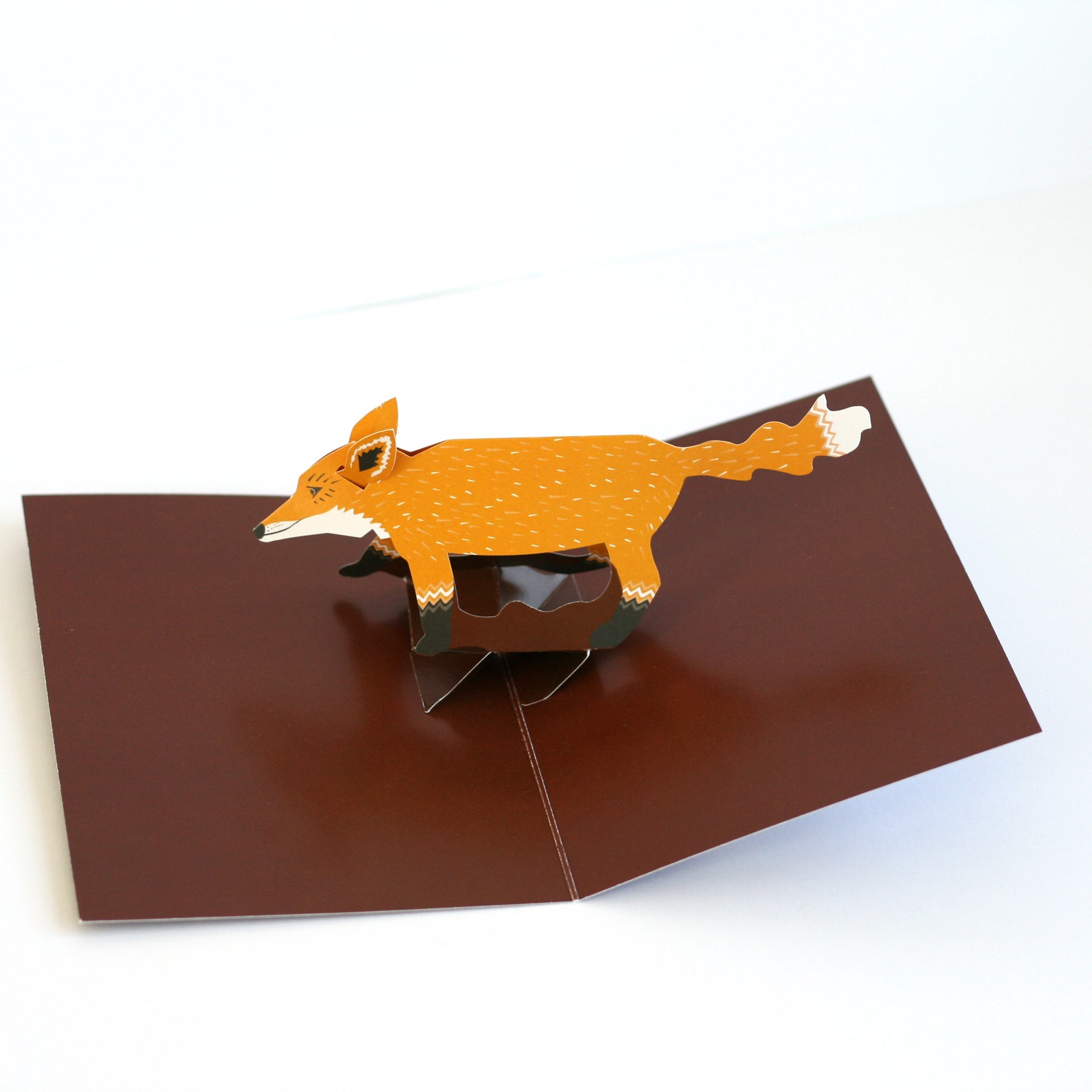 Pop-up Fox Card Card With Fox Card for Him Card for Her - Etsy