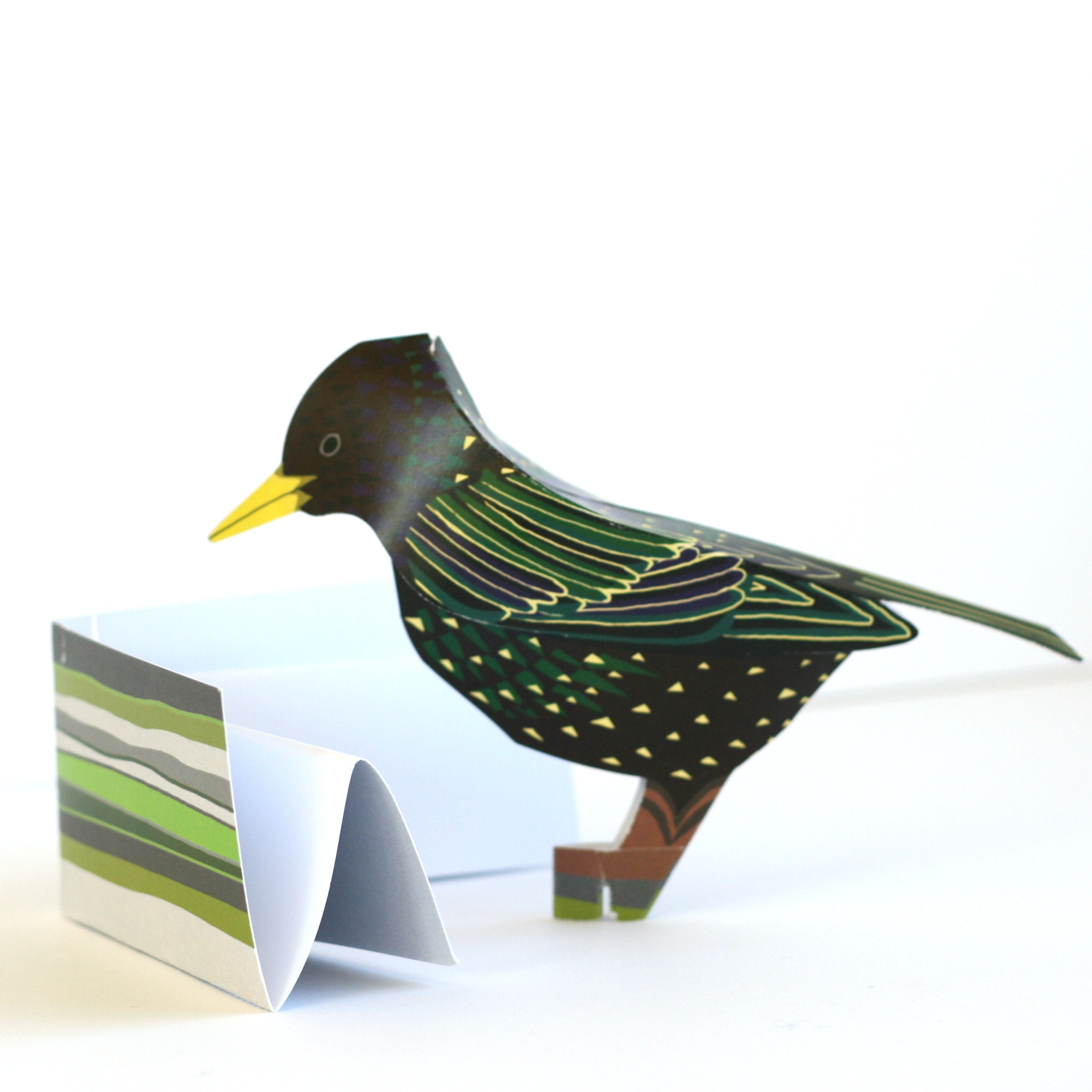 Starling Card Paper Art starling decoration starling gift | Etsy