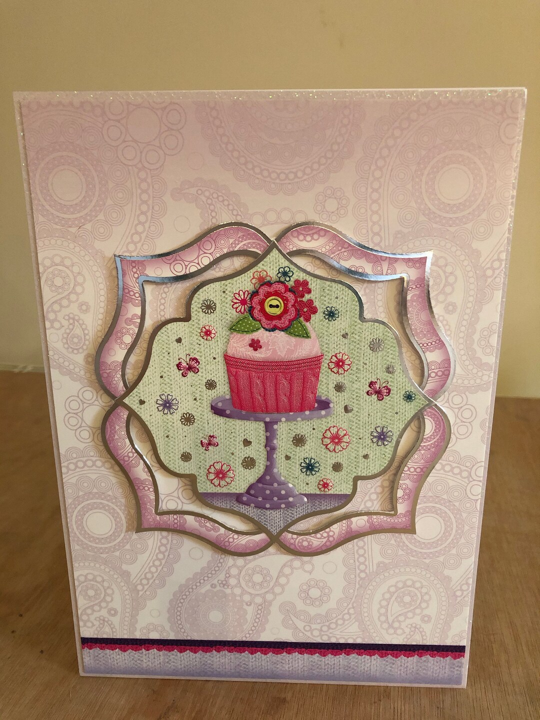 Knitted Cupcake Sewing Themed Birthday Card - Etsy