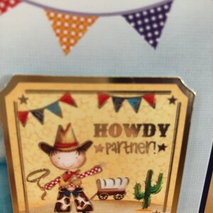Cartoon Cowboy 'howdy Partner' Themed Handmade - Etsy