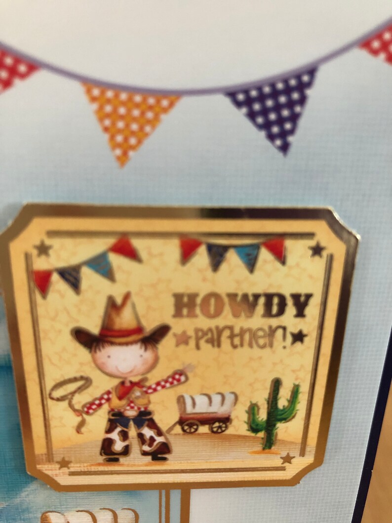 Cartoon Cowboy 'howdy Partner' Themed Handmade - Etsy