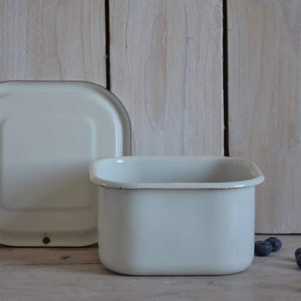 Enamelware Container - Etsy