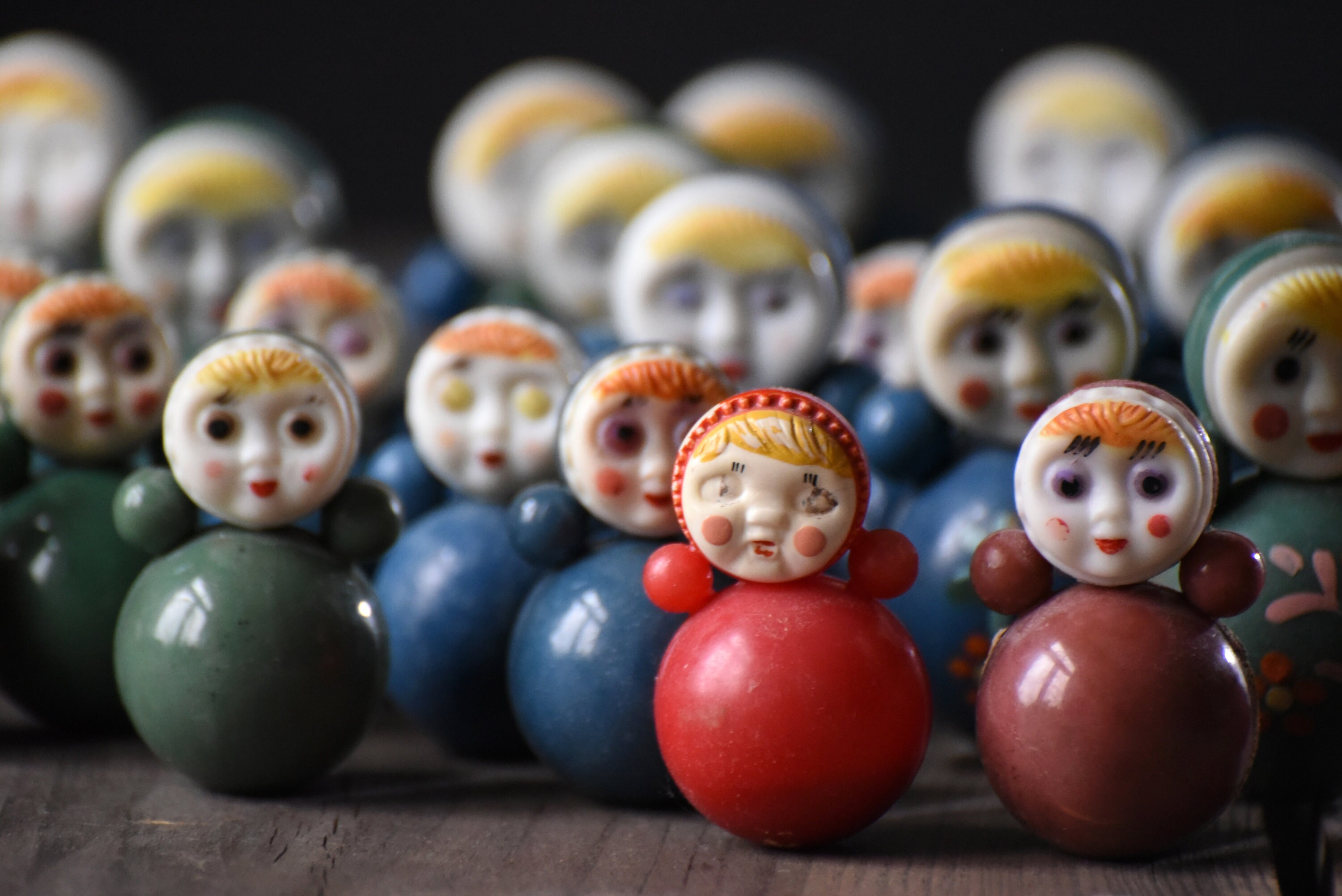 Vintage Roly-poly Doll, Tiny Jonnipunn Wobbling Toy – Mid-century ...