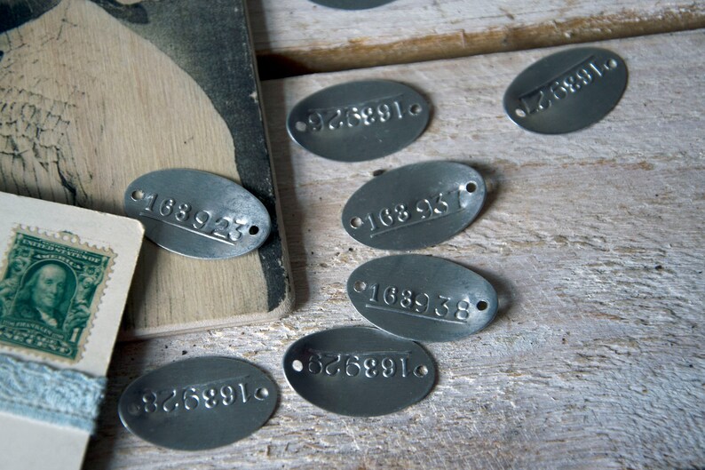 Vintage Numbered Tags Aluminum Numbered Tags Number Plates - Etsy