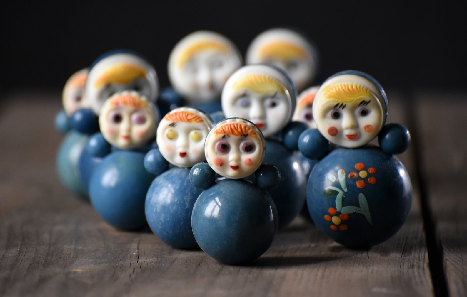 Vintage Roly Poly Doll Green Plastic Doll Jonnipunn Tiny - Etsy