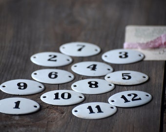 Hand Punched Brass or Aluminum Numbered Tags Custom Numbered Locker ...