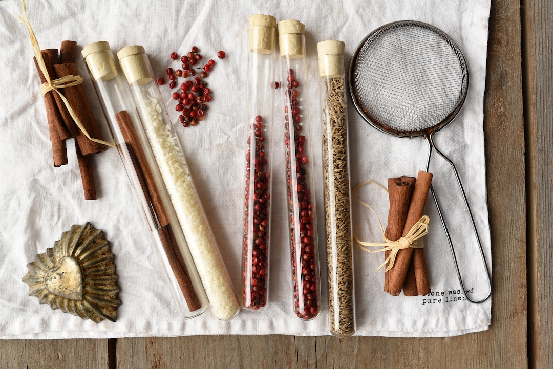 Vintage Glass Tube With Cork Lid – Clear Apothecary Vial – DIY Bath ...