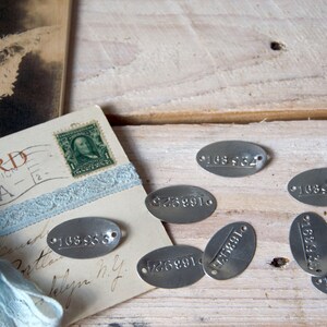 Vintage Numbered Tags, Aluminum Numbered Tags, Number Plates, Locker ...