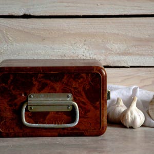 Bakelite Box, Brown Marbled Bakelite Chest, Old Memory Box, Storage Box ...