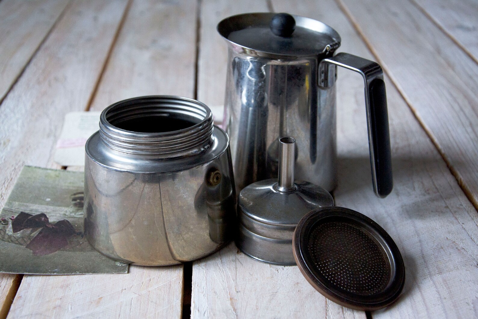 Vintage Coffee Pot Vintage Coffee Kettle Old Stainless Moka | Etsy