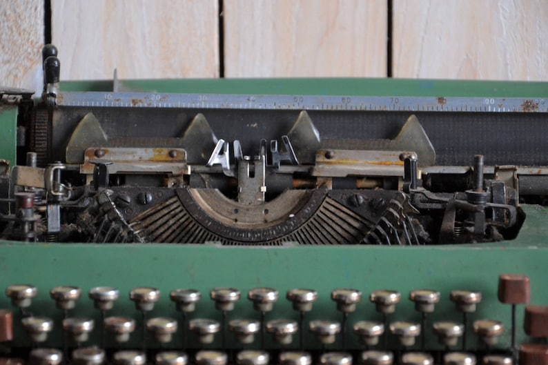 Antique Typewriter Desktop Typing Machine Old Green - Etsy