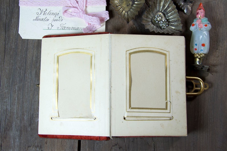 Vintage Photo Album Tiny Postcard Album Scrapbooking - Etsy