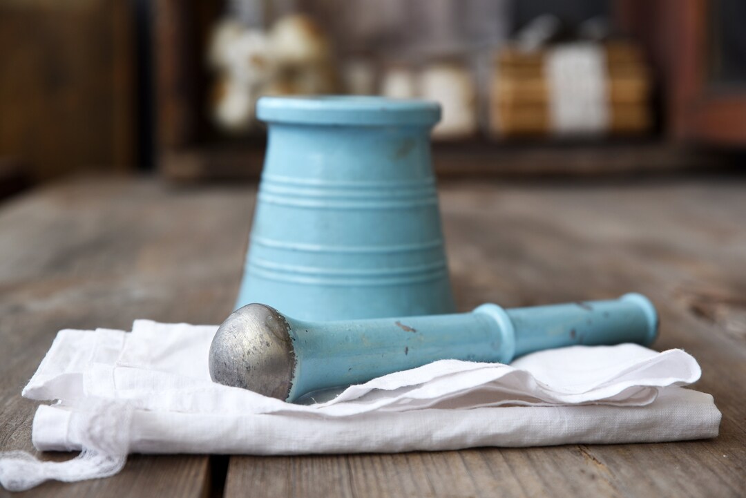 Vintage Mortar and Pestle Set, Metal Mortar and Pestle Set, Laboratory ...