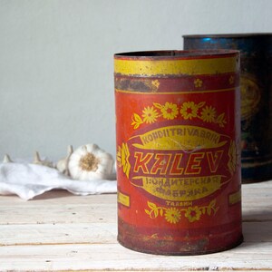 Antique Candy Tin Large Candy Container Vintage Tin Box - Etsy