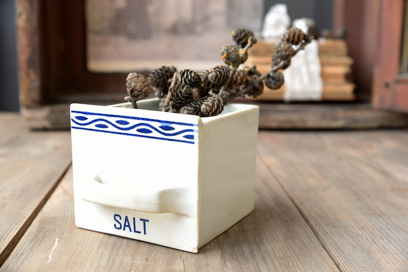 Vintage Salt Container Cabinet Drawer for Salt Porcelain - Etsy