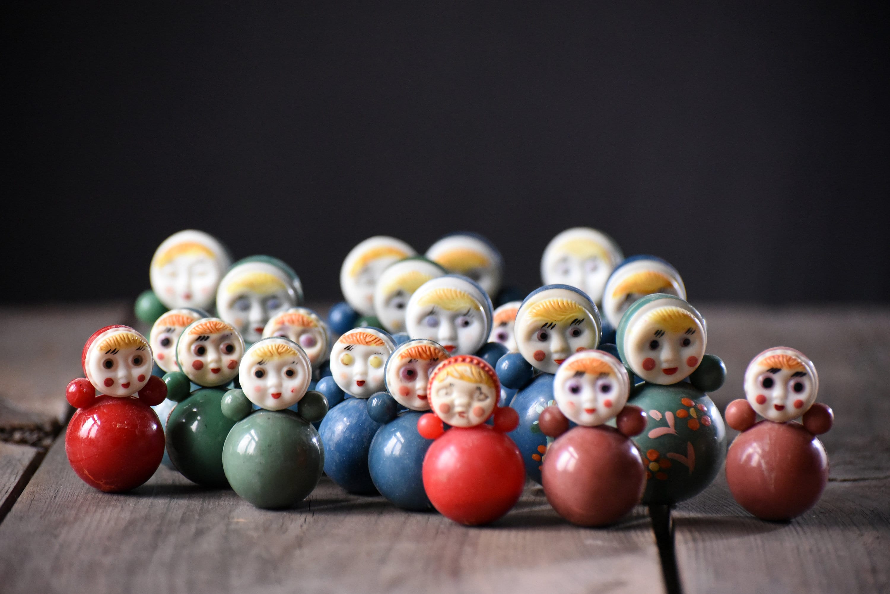 Vintage Roly-poly Doll, Tiny Jonnipunn Wobbling Toy – Mid-century ...