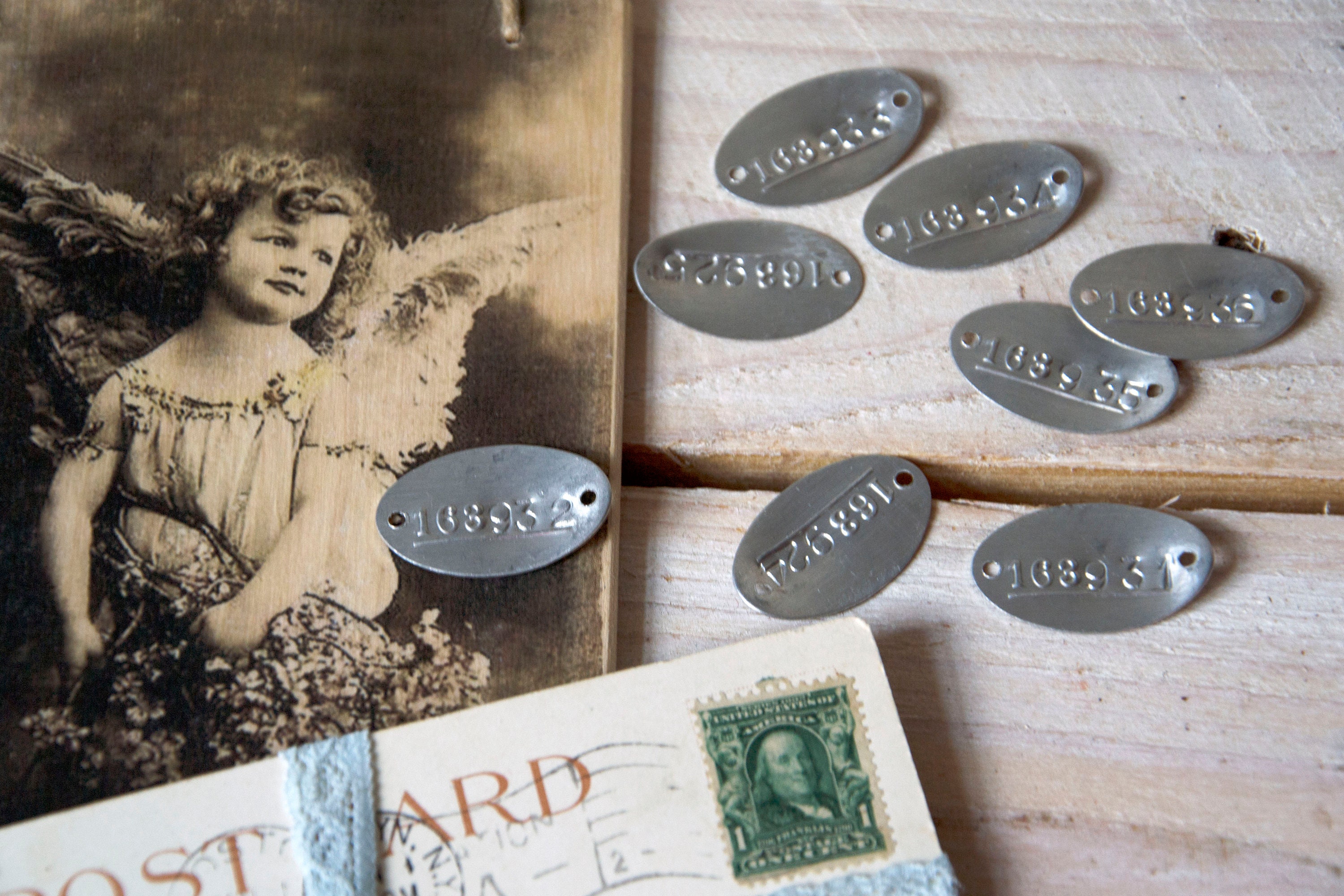 Vintage numbered tags Aluminum numbered tags Number plates | Etsy