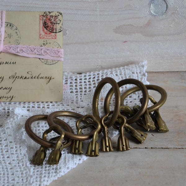 Brass Curtain Clips - Etsy UK