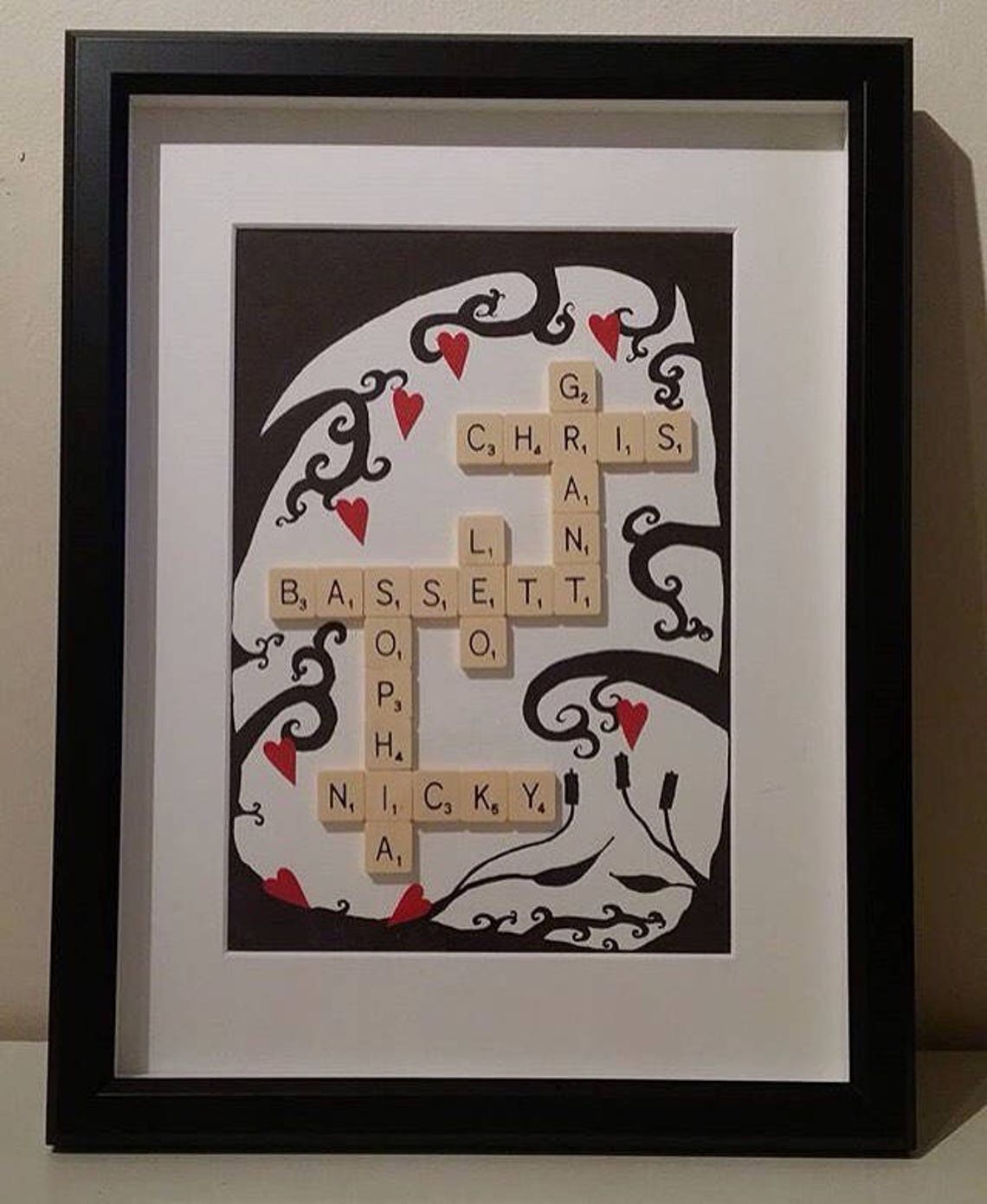 Personalised Scrabble Picture With Names of Your Choice. - Etsy