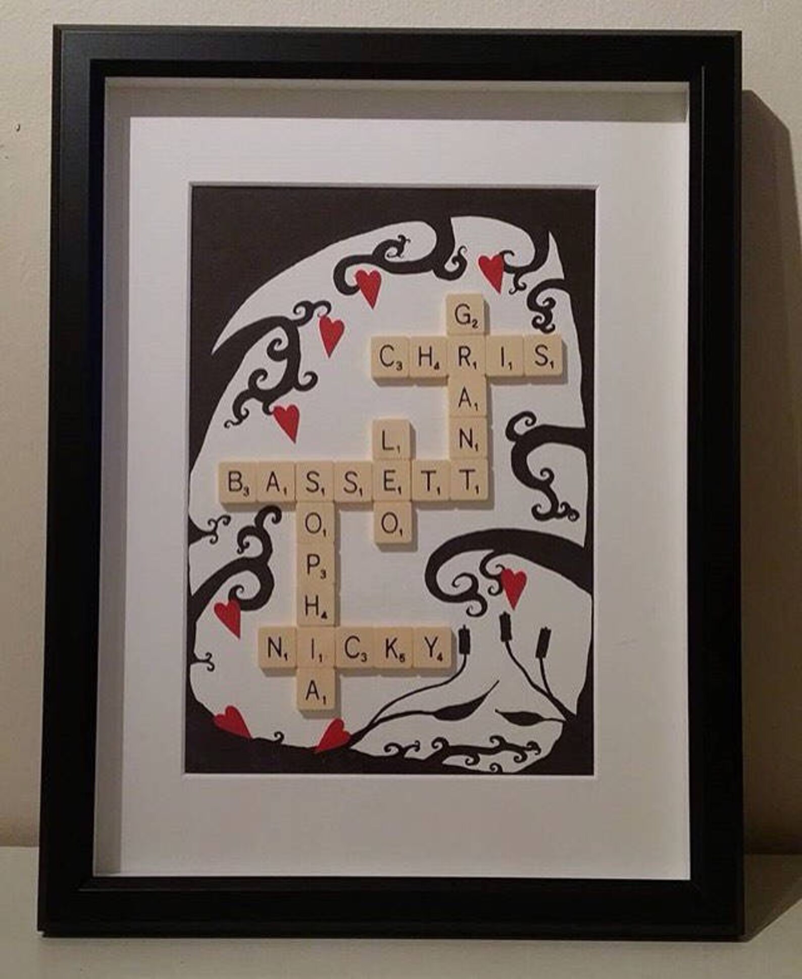 Personalised Scrabble Picture With Names of Your Choice. - Etsy