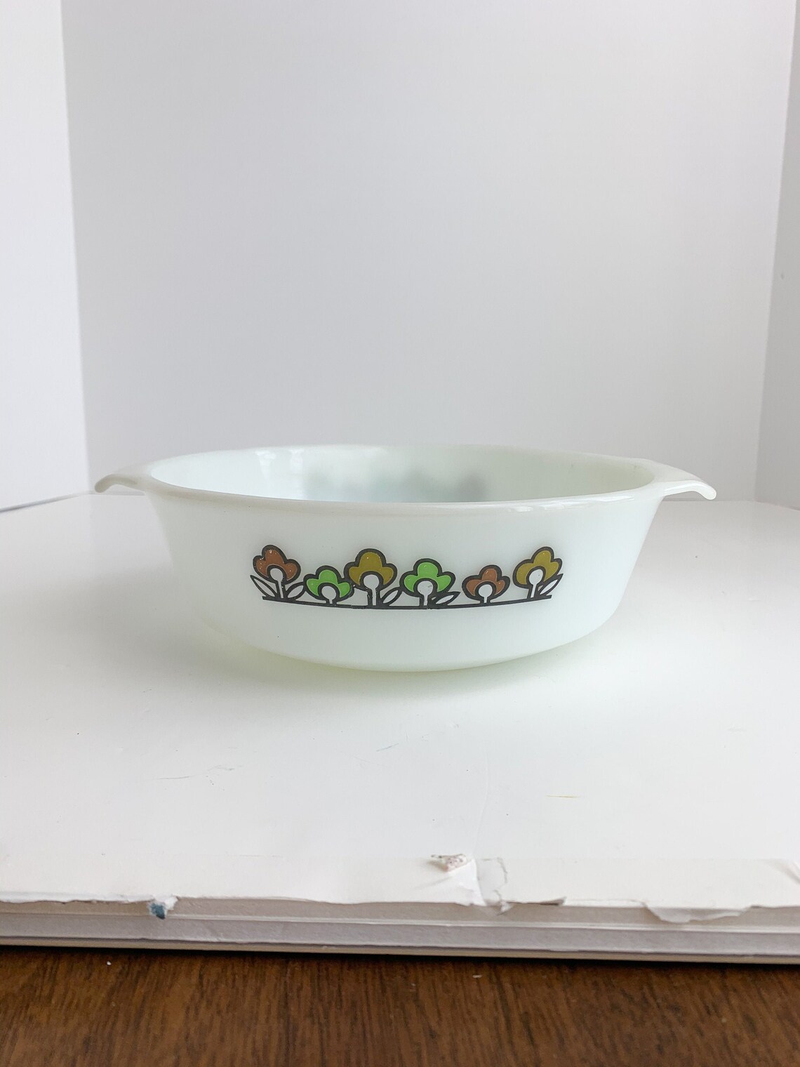 Vintage Fire King Casserole Dish Summerfield Pattern Mid Mod - Etsy