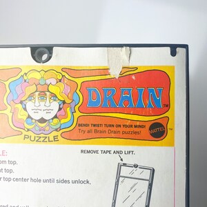 Vintage 1969 Mattel Brain Drain Puzzle Game NOS Retro Graphics Mid ...