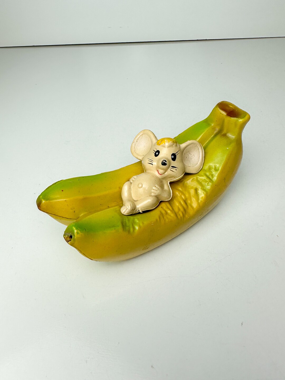 Vintage Kitsch Mouse on Banana Coin Bank, 1960s Hong Kong - Etsy