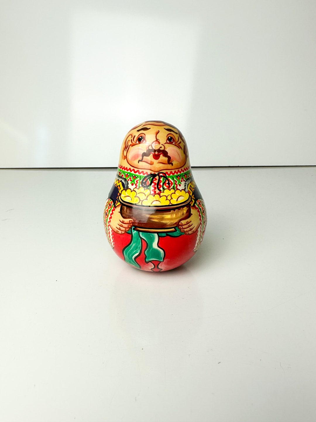 Russian Folk Art Roly Poly Doll Vintage Musical Bell in the Style of ...