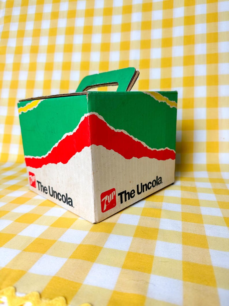 Vintage 7up the Un-cola Upside Down Drinking Glasses in Original Box ...
