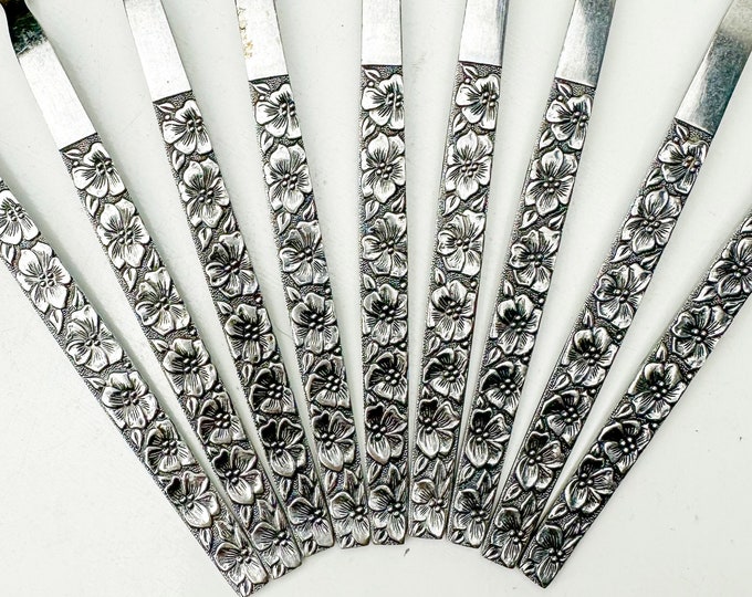 Vintage 1970s Riviera Daisy Flatware Northland Stainless Japan ...