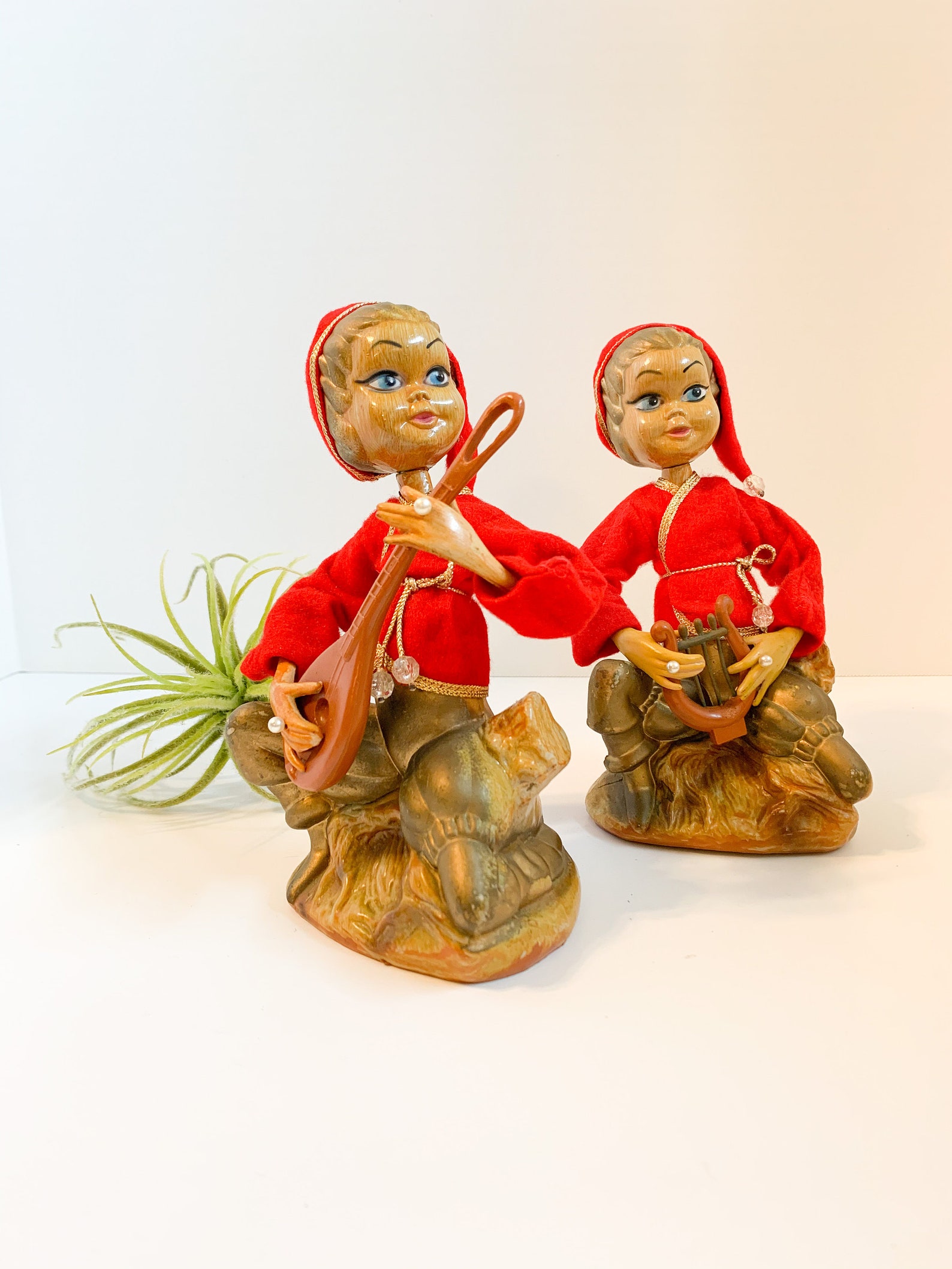 Vintage Pixie Elves Mid Century Pixie Elves Pair of Elves Mid | Etsy