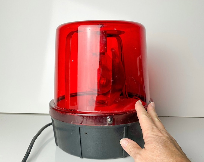 Vintage Emergency Red Light Rotating 360 Warning Lamp Party Light LARGE ...