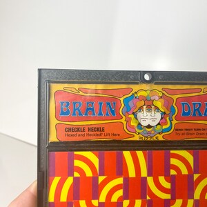 Vintage 1969 Mattel Brain Drain Puzzle Game NOS Retro Graphics Mid ...
