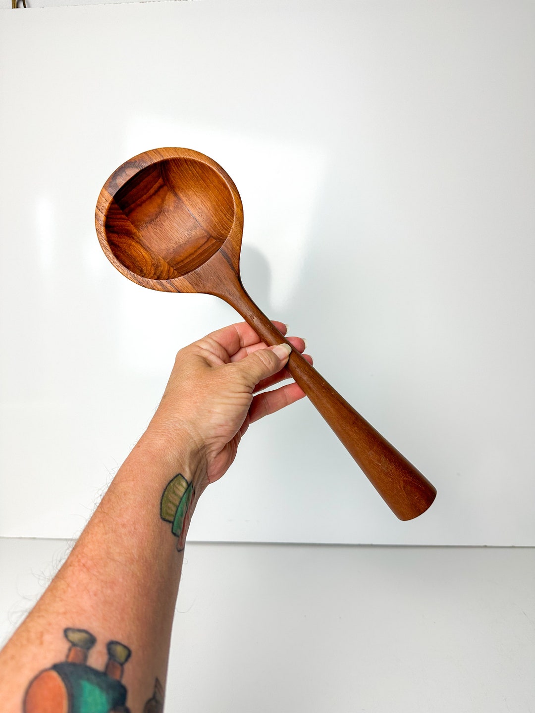 Mid Century 1960s Nissen Teak Wood Serving Spoon Danish Modern Denmark ...