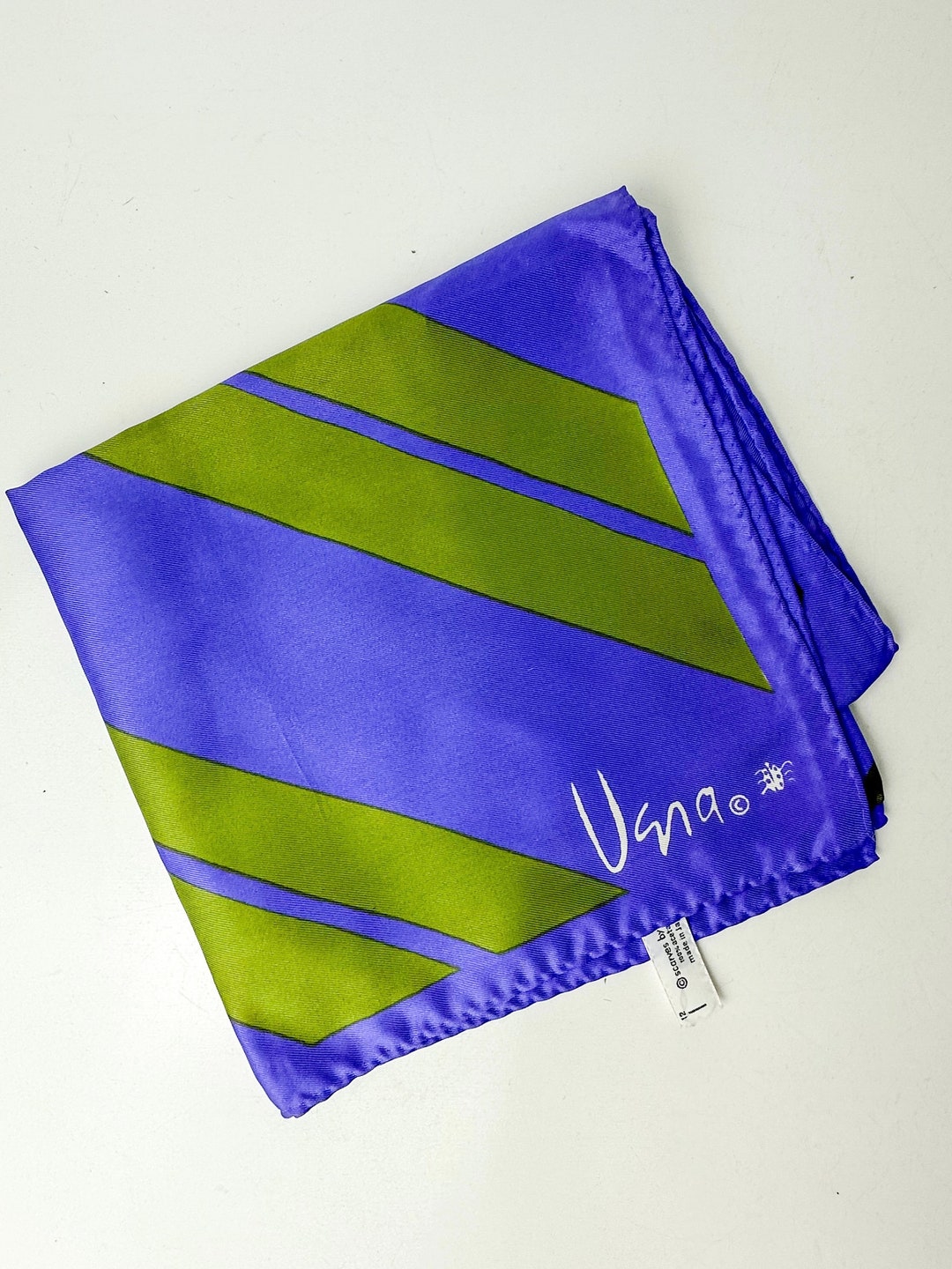 1960s Vera Ladybug Scarf Purple & Avocado Green Vintage Neckerchief ...