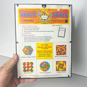 Vintage 1969 Mattel Brain Drain Puzzle Game NOS Retro Graphics Mid ...