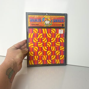 Vintage 1969 Mattel Brain Drain Puzzle Game NOS Retro Graphics Mid ...