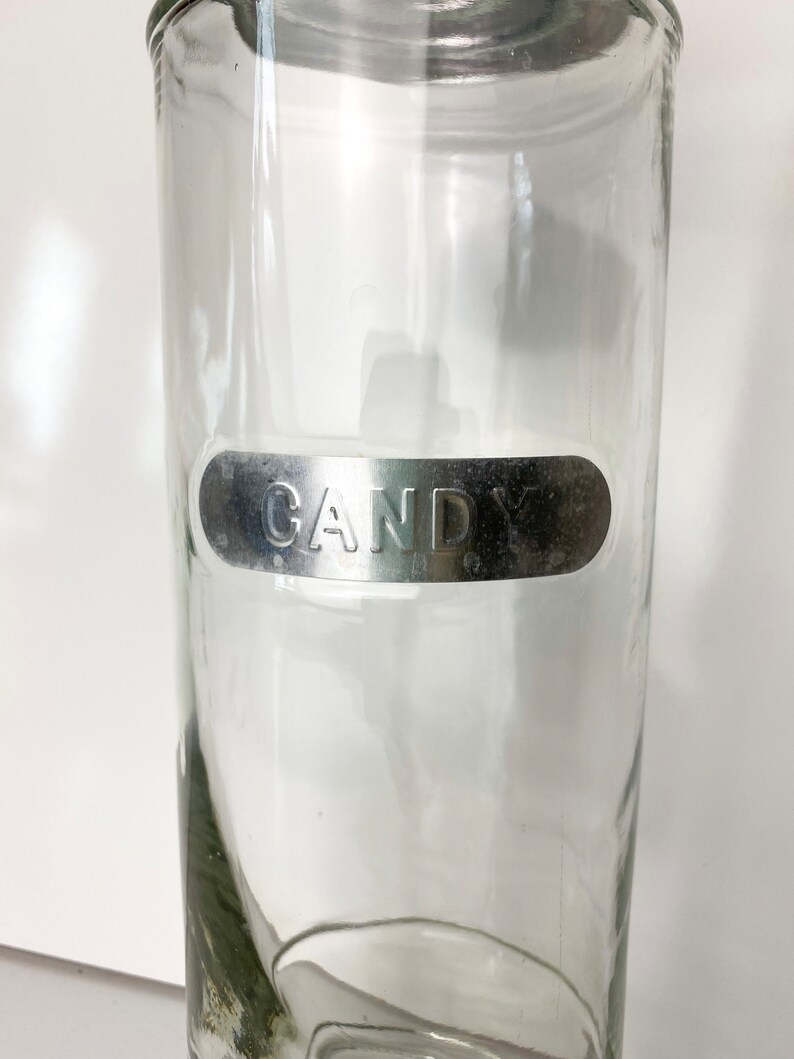 Vintage Candy Jar Retro Kitchen Storage Aluminum Lid candy - Etsy