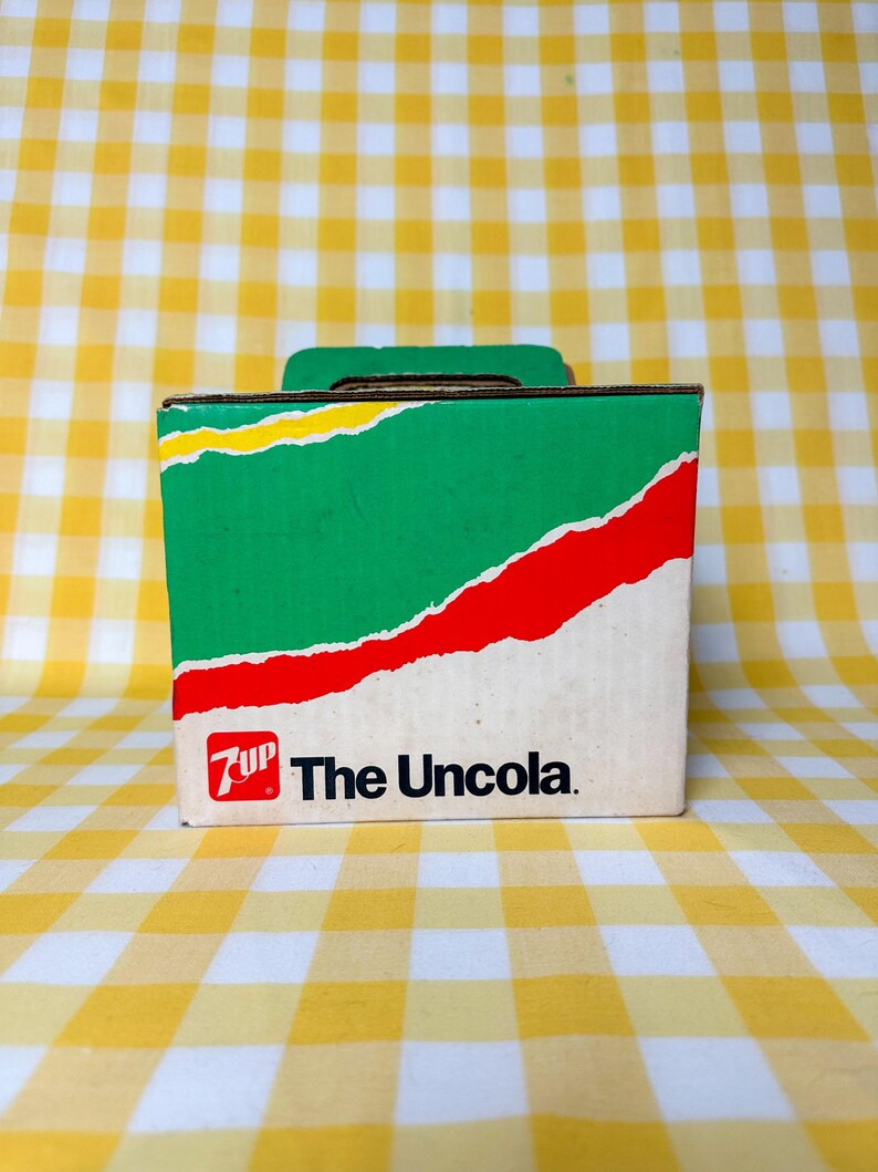 Vintage 7up the Un-cola Upside Down Drinking Glasses in Original Box ...
