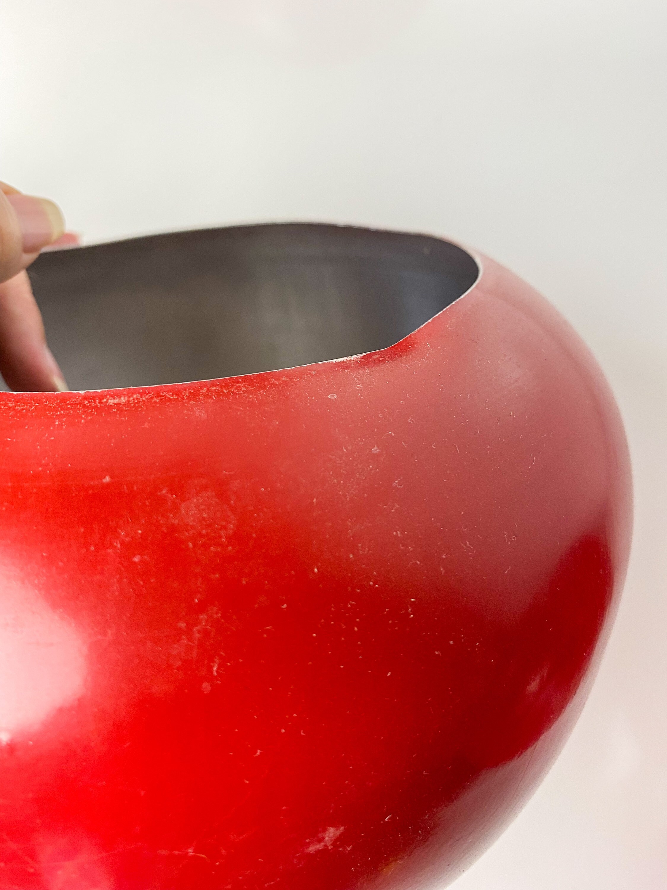 Red Aluminum Apple Canister Set of 3 by Chrom-ever Vintage Kitchen ...