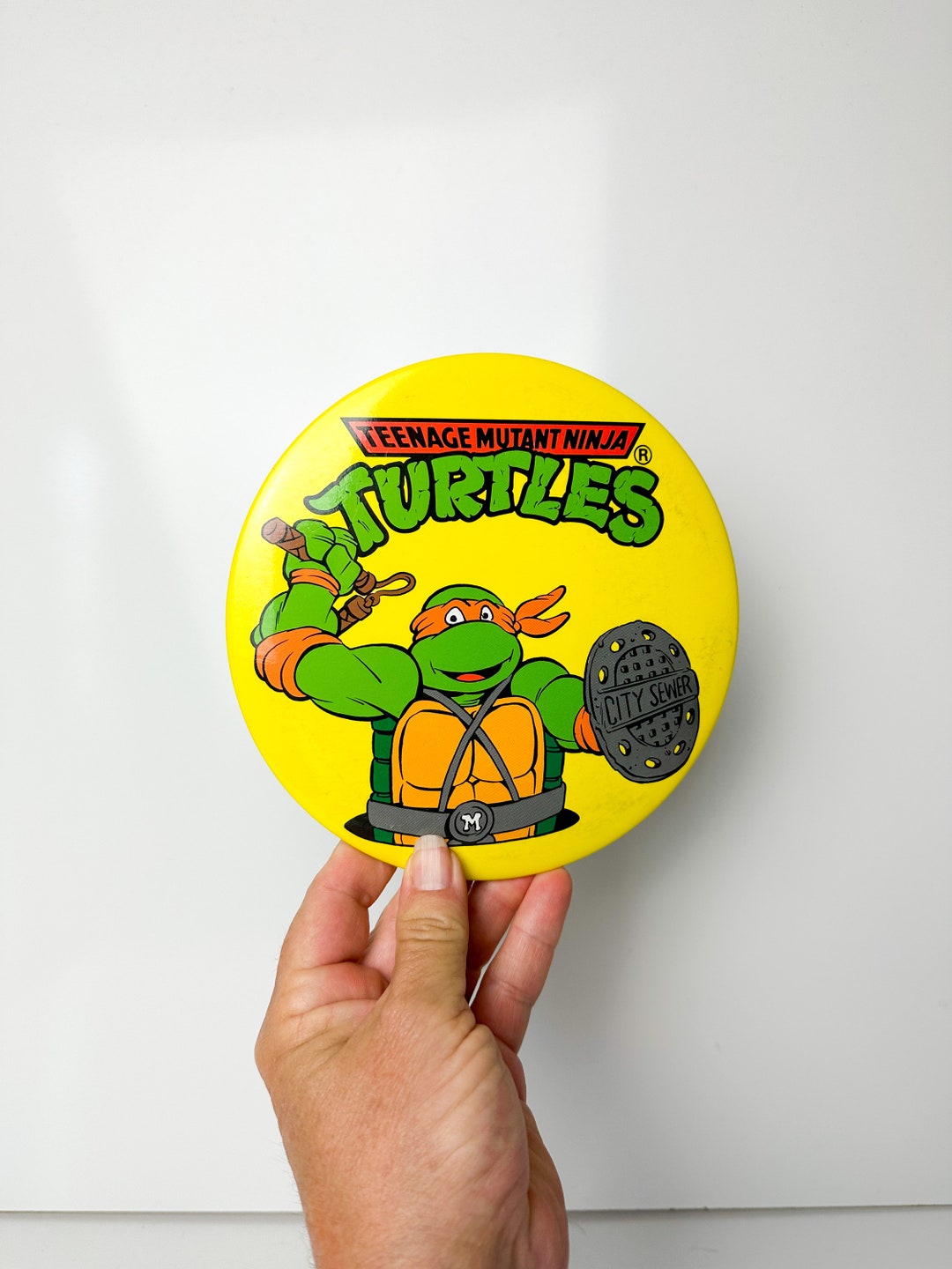 Vintage 1990 TMNT Michaelangelo Memorabilia Pin Retro Teenage Mutant ...