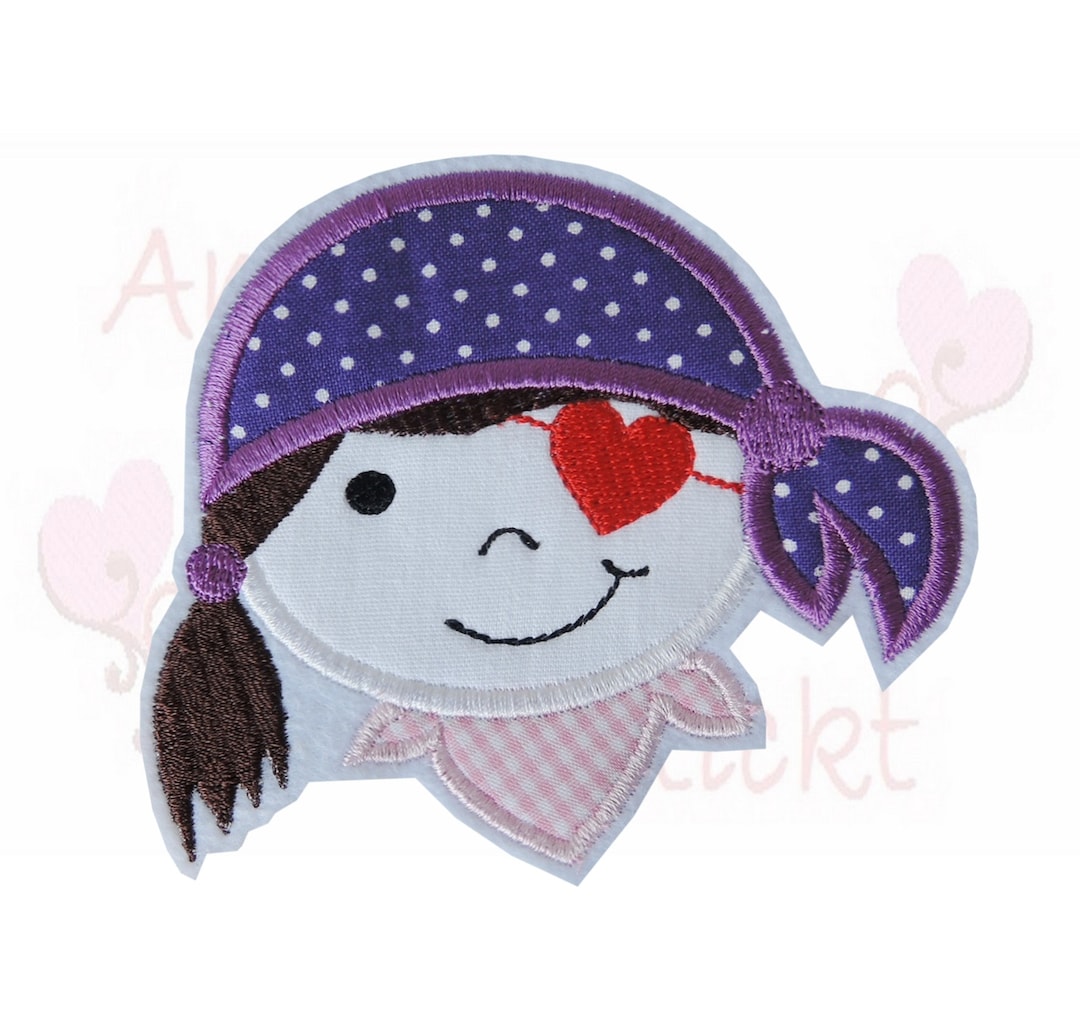 Pirate Purple Pink Available in Two Sizes Patch School Cone School ...