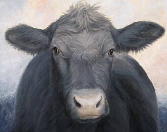 Black Angus Painting - Etsy