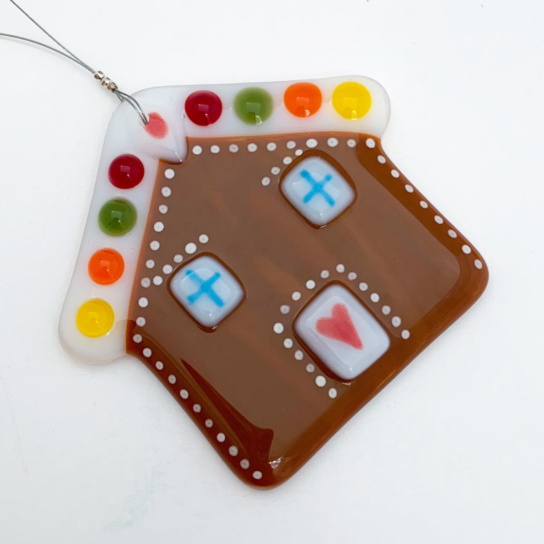 Fused Glass Gingerbread House - Etsy