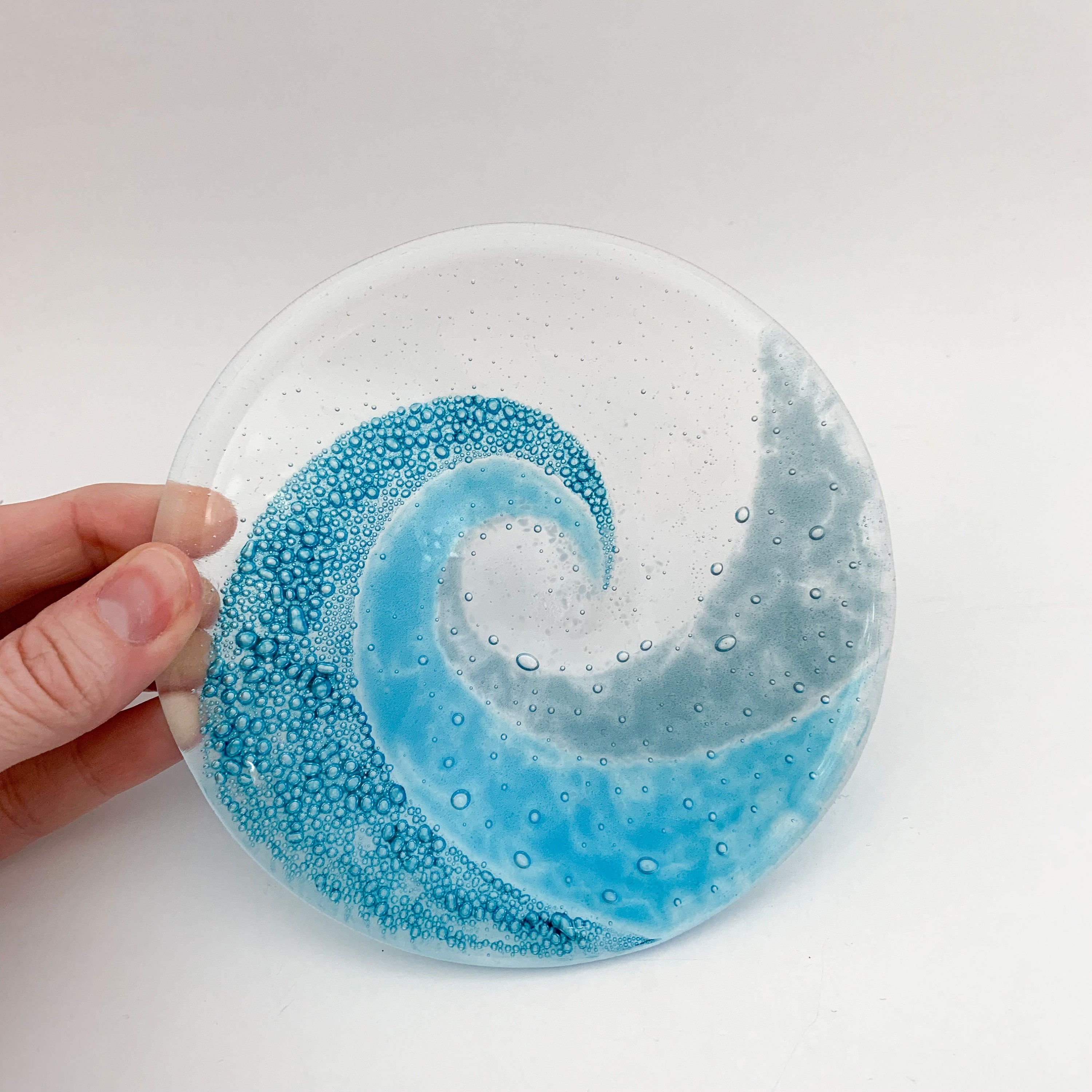 Fused Glass Wave Dish - Etsy UK
